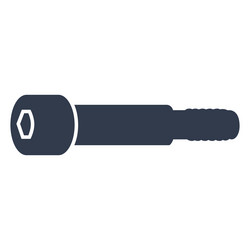 Socket screw plain head cut out Royalty Free Vector Image