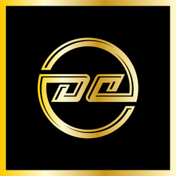 Circle da company linked letter logotype luxury Vector Image