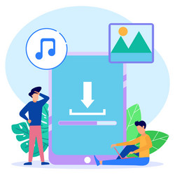 Graphic cartoon character upload image Royalty Free Vector