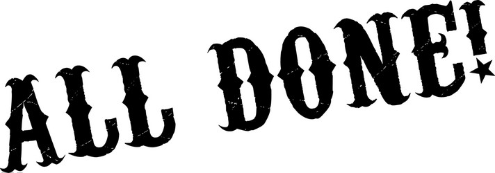 All done sticker Royalty Free Vector Image - VectorStock