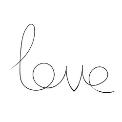 Continuous Line Word Vector Images (over 2,400)