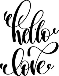 Hello june brush lettering Royalty Free Vector Image
