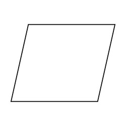 Parallelogram geometric shape element symbol Vector Image