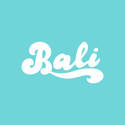 Bali simple hand drawn logo indonesia tourism Vector Image