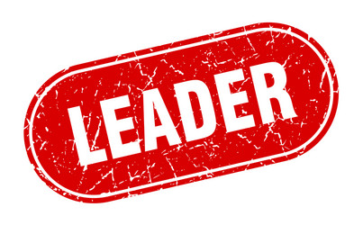 Leader stamp label round grunge sign Royalty Free Vector