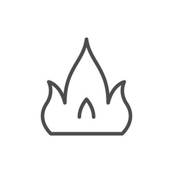 Fire warning sets icon flame Royalty Free Vector Image
