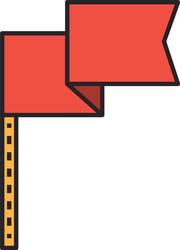 Red flag marker Royalty Free Vector Image - VectorStock