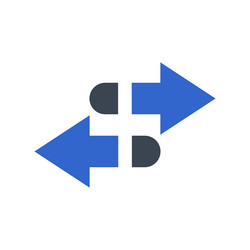 Reverse left right arrow icon Royalty Free Vector Image