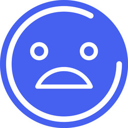 Blue Sad Smiley Faces