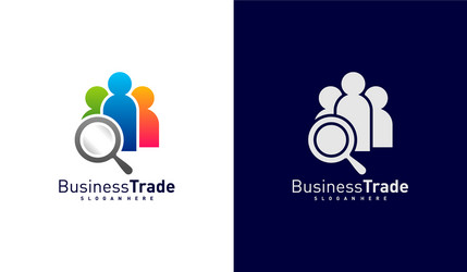 Find people logo design colorful people logo Vector Image