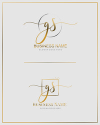 G s gs initial letter handwriting and signature Vector Image