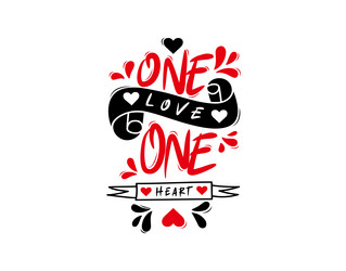 One love heart - periodic table of elements Vector Image