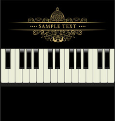 Music festival poster design with piano keys Vector Image