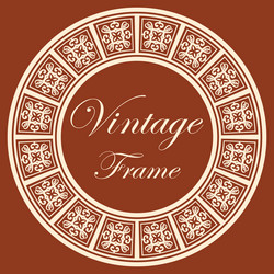 Vintage round frame Royalty Free Vector Image - VectorStock
