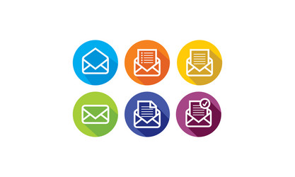 Email letter internet communication logo icon vect