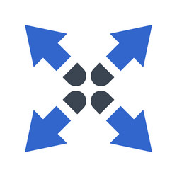 Expand arrow icon Royalty Free Vector Image - VectorStock