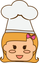 Kid with chef hat Royalty Free Vector Image - VectorStock