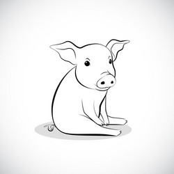 Pig standing Royalty Free Vector Image - VectorStock
