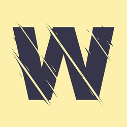 Sign language and the alphabetthe letter w Vector Image