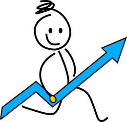 Stick figures business strategy Royalty Free Vector Image