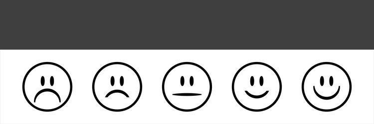 Line square face feedback customer satisfaction Vector Image