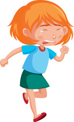 Girl with briuses crying on white background Vector Image
