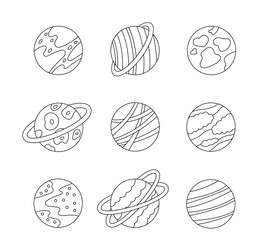 Solar System Coloring Page Vector Images (over 550)