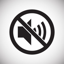 No noise allowed sign on white background Vector Image