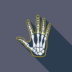 Surfing hand sign print Royalty Free Vector Image