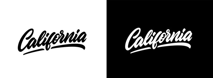 California hand lettering design Royalty Free Vector Image