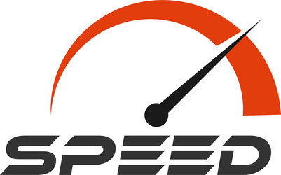 Speedometer logo design template Royalty Free Vector Image