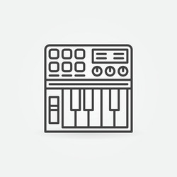 Synthesizer icon or logo Royalty Free Vector Image
