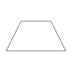 Trapezoid or trapezium shape dotted symbol icon Vector Image