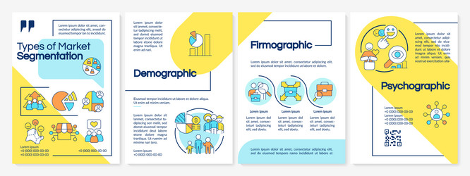 Types of market segmentation brochure template Vector Image
