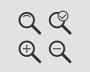 Icon search and magnifier Royalty Free Vector Image