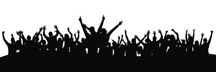 Cheering crowd at a concert Royalty Free Vector Image