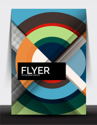 Circle design a4 flyer print template annual Vector Image