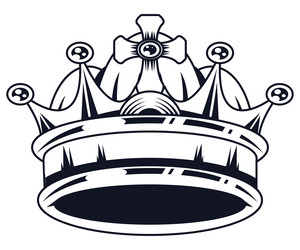 Crown with cross Royalty Free Vector Image - VectorStock