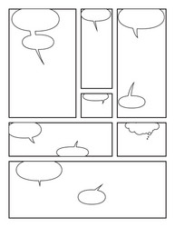 Manga style page layout storyboard Royalty Free Vector Image