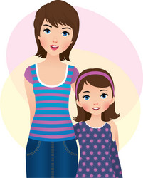 Mom and Daughter Vector Images (over 34,000)