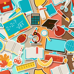 Creative seamless school pattern with pen drawings