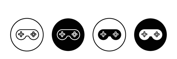 Video game controller icon set control Royalty Free Vector