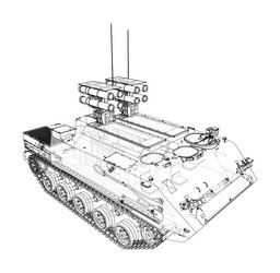 Anti-tank armored car Royalty Free Vector Image