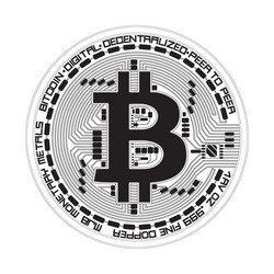 Bitcoin logo Royalty Free Vector Image - VectorStock