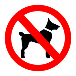 No dog sign Royalty Free Vector Image - VectorStock