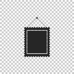 White thin rectangular frame with shadow Vector Image