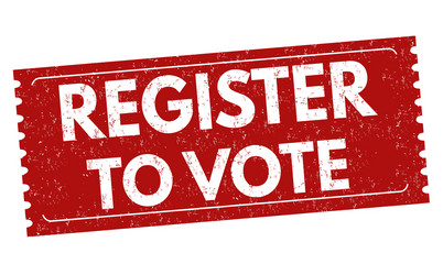 Register to vote sign or stamp Royalty Free Vector Image