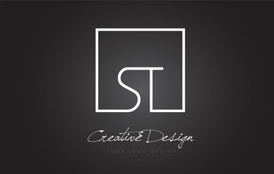 St s t letter logo design in black colors Vector Image