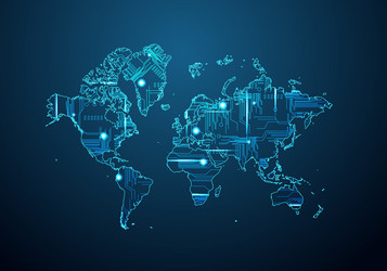 Circuit World Map Vector Images (over 1,300)