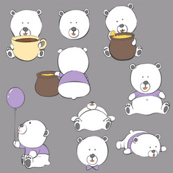 Cute cartoon bears Royalty Free Vector Image - VectorStock